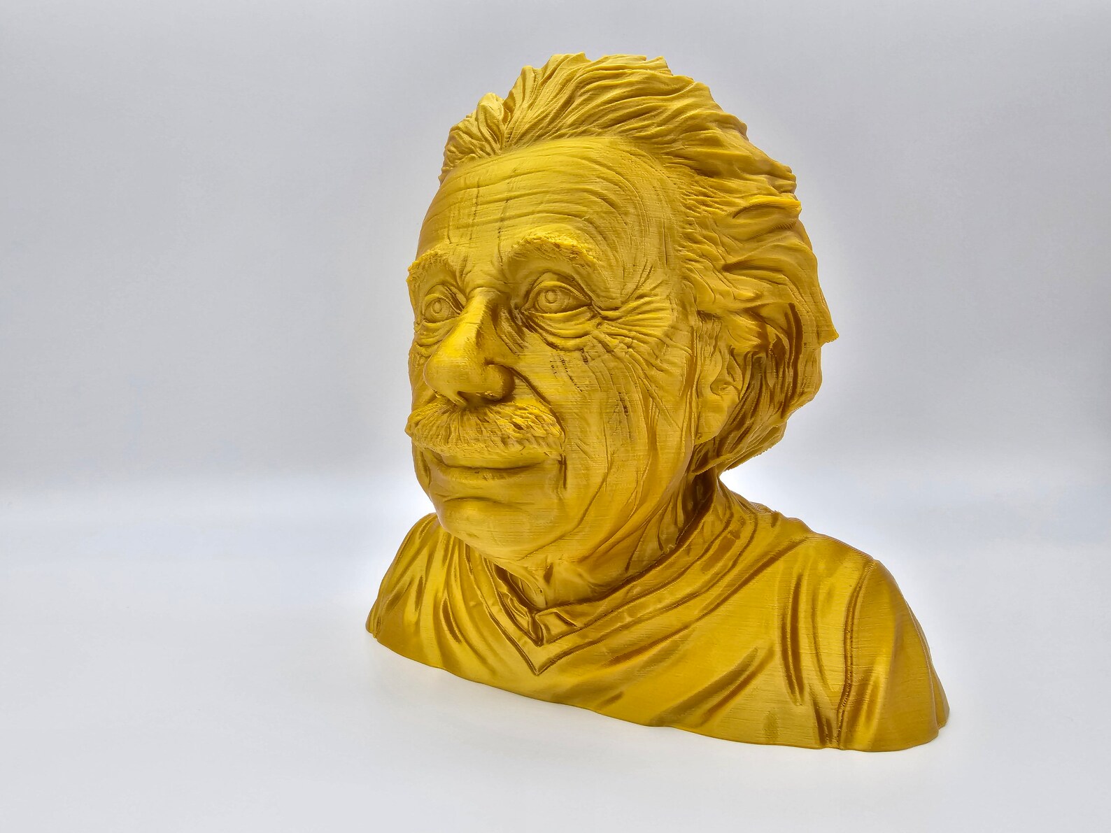 Golden Albert Einstein Bust | Gold Statue of Albert Einstein's Head - Etsy