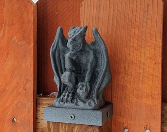 Gargoyle Fence Post Topper 4x4 PVC Vinyl or Wood - Garden Gargoyal ...