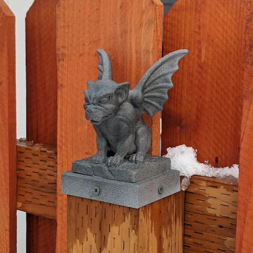 Gargoyle Fence Post Topper 4x4 PVC Vinyl or Wood Garden - Etsy