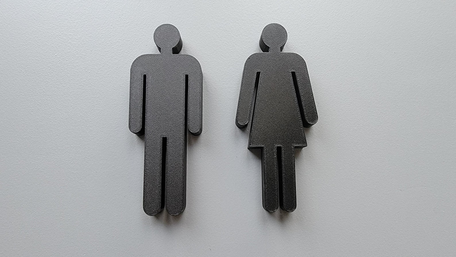 Bathroom Man and Woman Sign | Restroom Sign Figures Free Standing Mens ...
