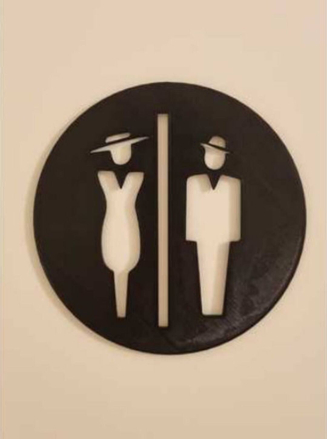 Classy Bathroom Sign | Restroom Sign Figures | Any Color | Free ...