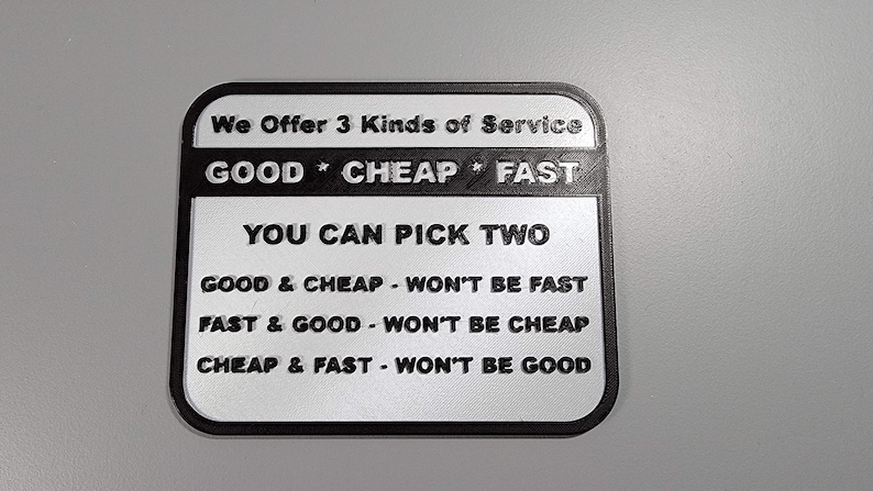 Good Cheap or Fast Sign Funny Shop Signs Business Owner - Etsy