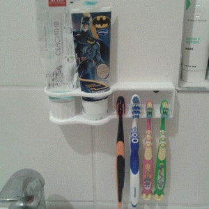 Toothbrush and Toothpaste Holder - Screw to Wall - Any Color - Etsy