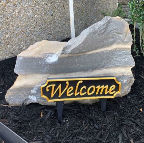 Welcome Garden Walkway Sign Stick in the Ground Garden Signs - Etsy