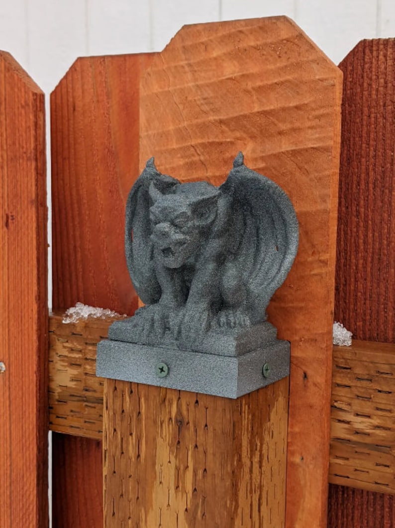 Gargoyle Fence Post Topper 4x4 PVC Vinyl or Wood Garden - Etsy