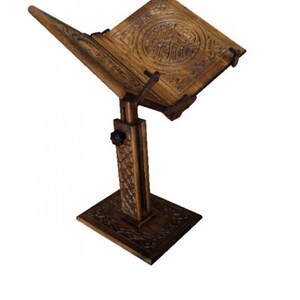 Height Adjustable Wooden Mini Portable Carved Desk, Reading Stand ...