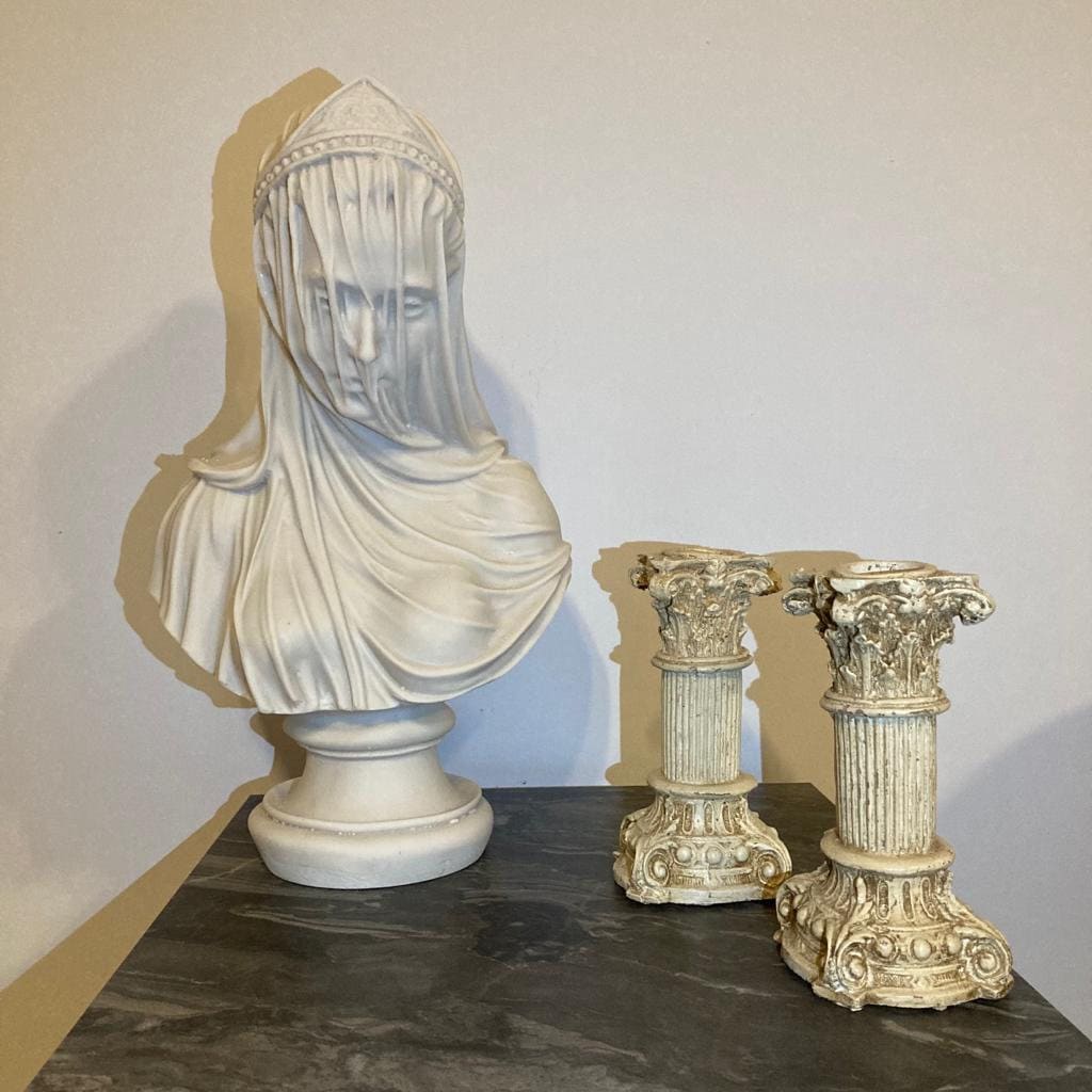 Virgin Mary Virgin Mary Statue Veiled Lady Bust Veiled - Etsy