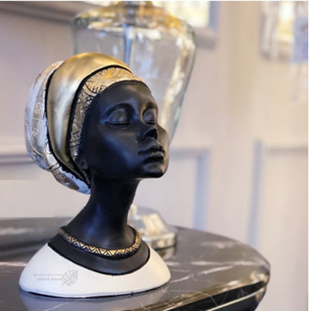 Woman Statue, African Woman Bust, Female Bust, African Statues, Black ...