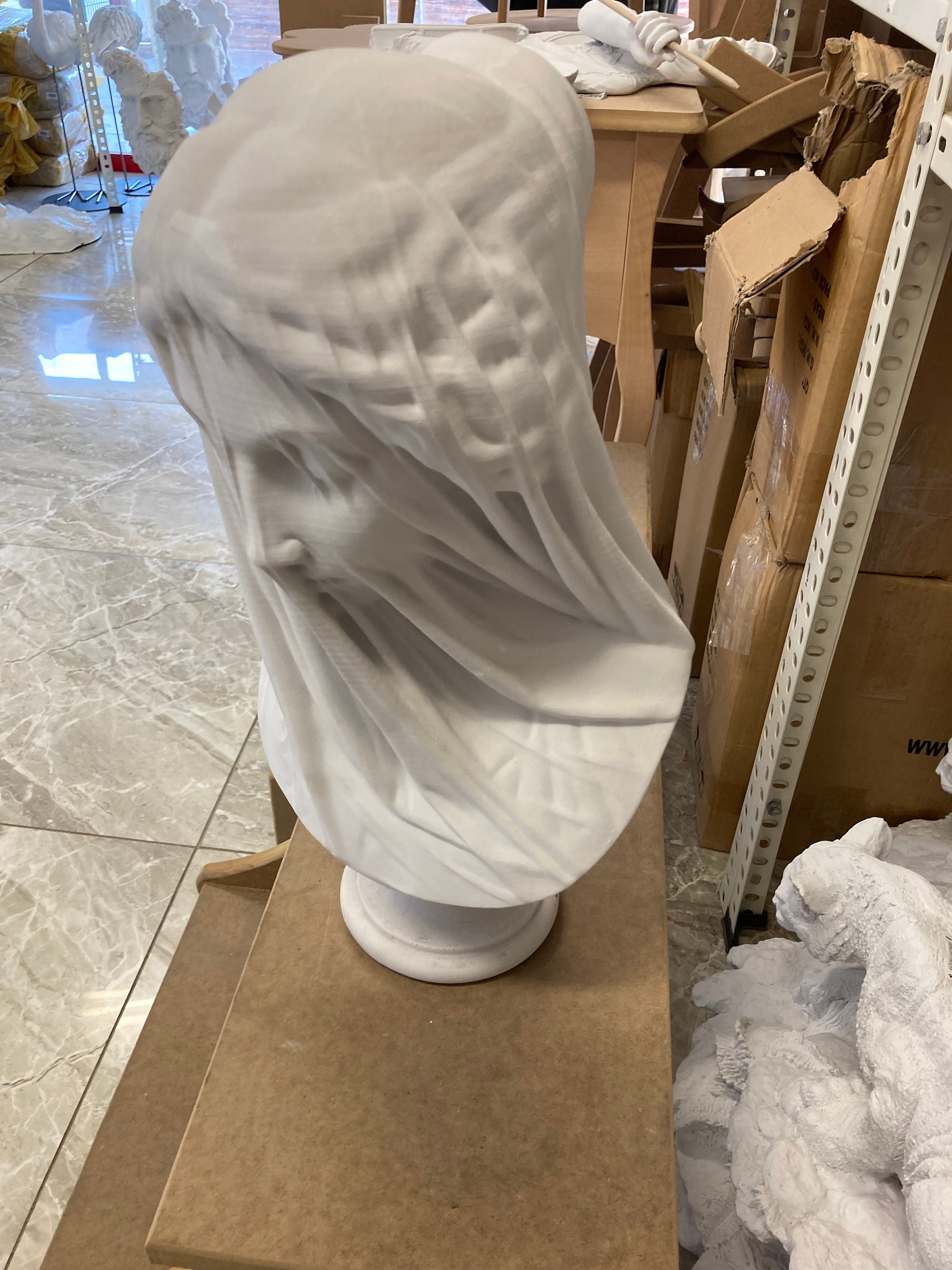 Virgin Mary, Virgin Mary Statue, Veiled Lady Bust, Veiled Bride, Large ...