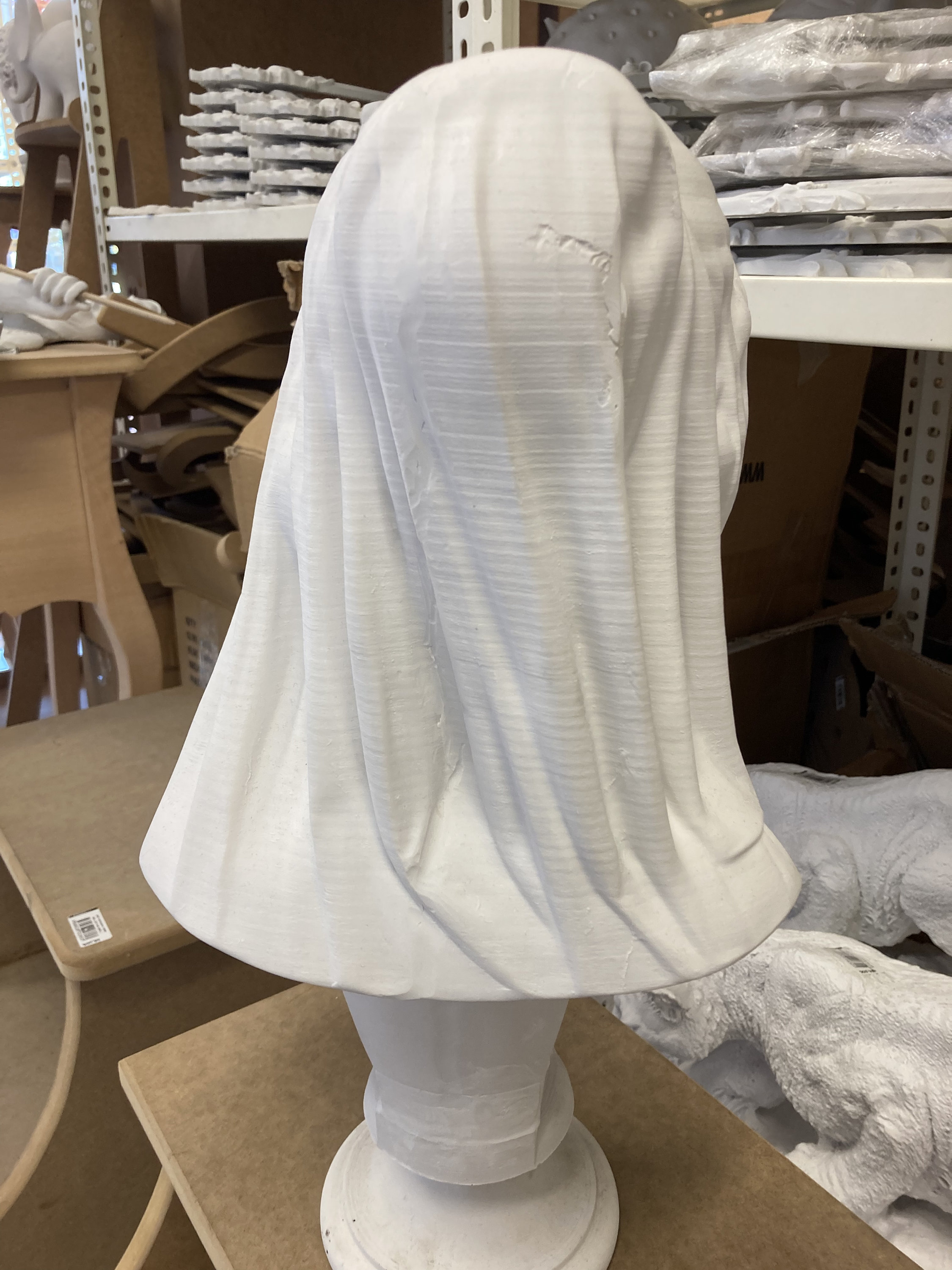 Virgin Mary Virgin Mary Statue Veiled Lady Bust Veiled - Etsy