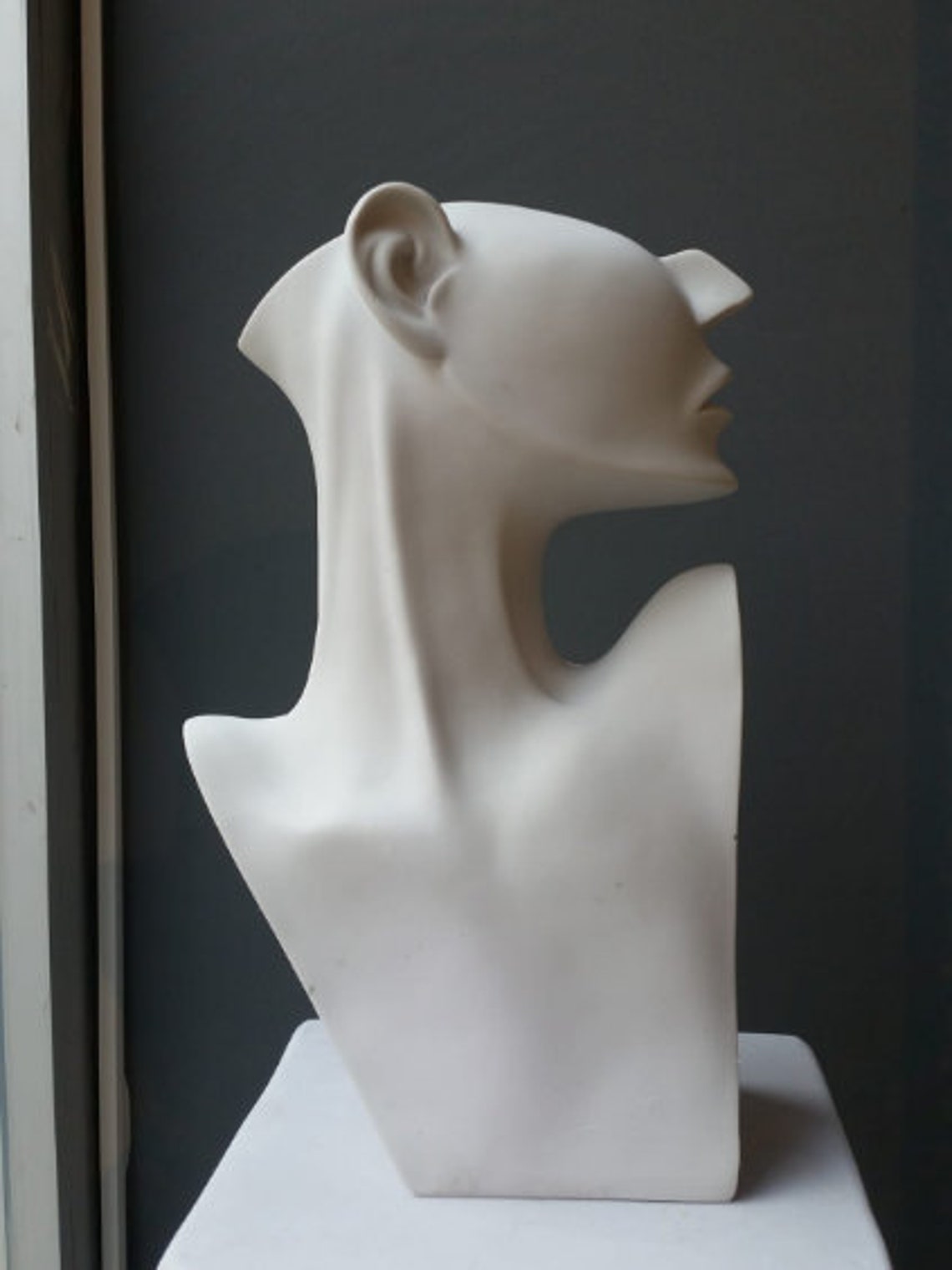 Modern Woman Statuehalf Female Bust Sculptureface | Etsy