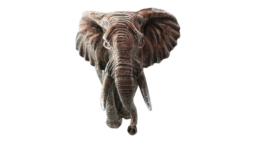 Elephant Wall Sculpture, Elephant Head, Wall Decor, Elephant Wall Art ...