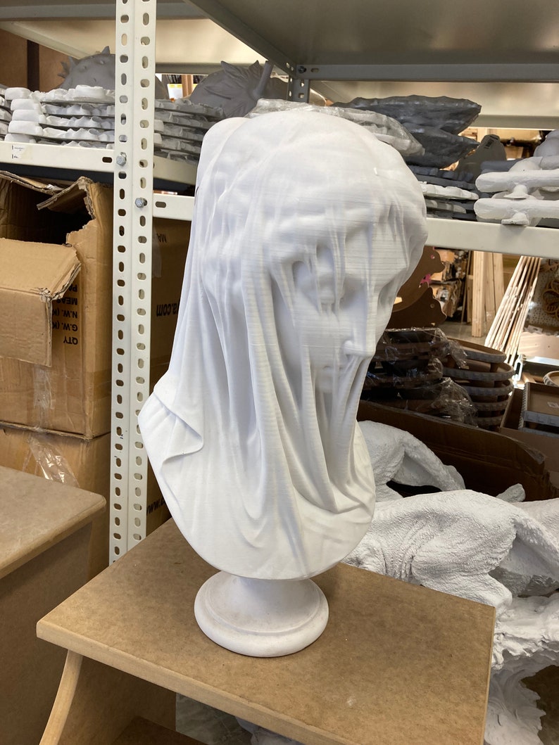 Virgin Mary, Virgin Mary Statue, Veiled Lady Bust, Veiled Bride, Large ...