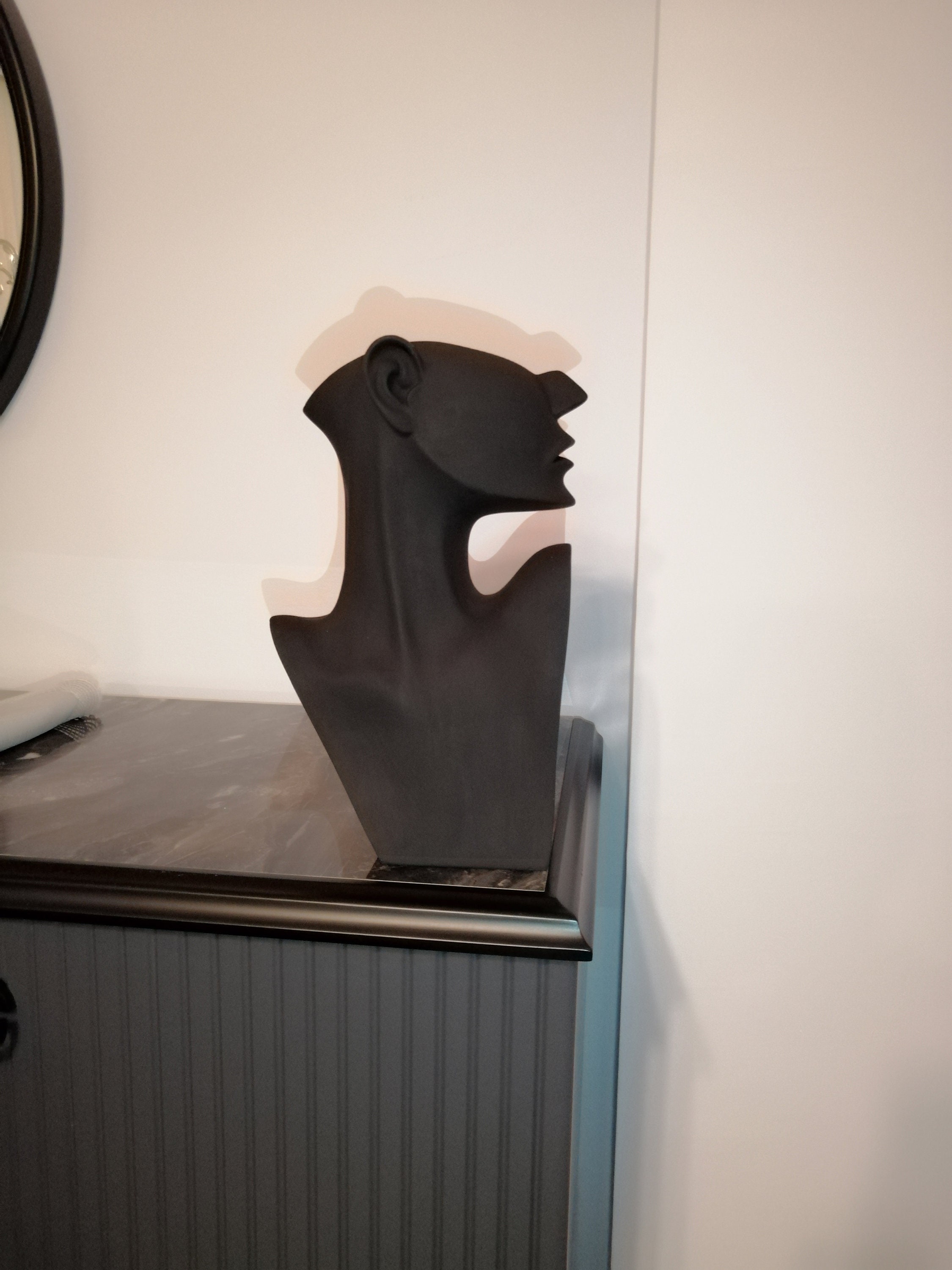 Modern Woman Statue,half Female Bust Sculpture,face Sculpture,female ...
