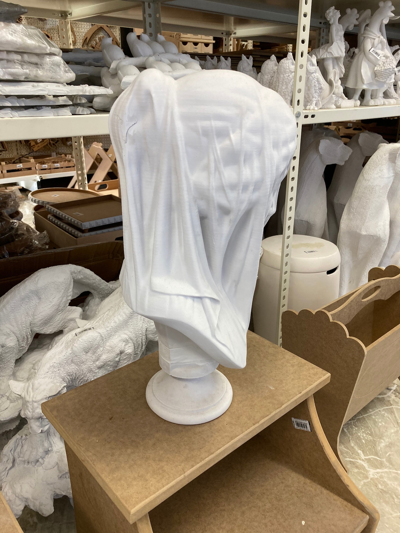 Virgin Mary Virgin Mary Statue Veiled Lady Bust Veiled - Etsy