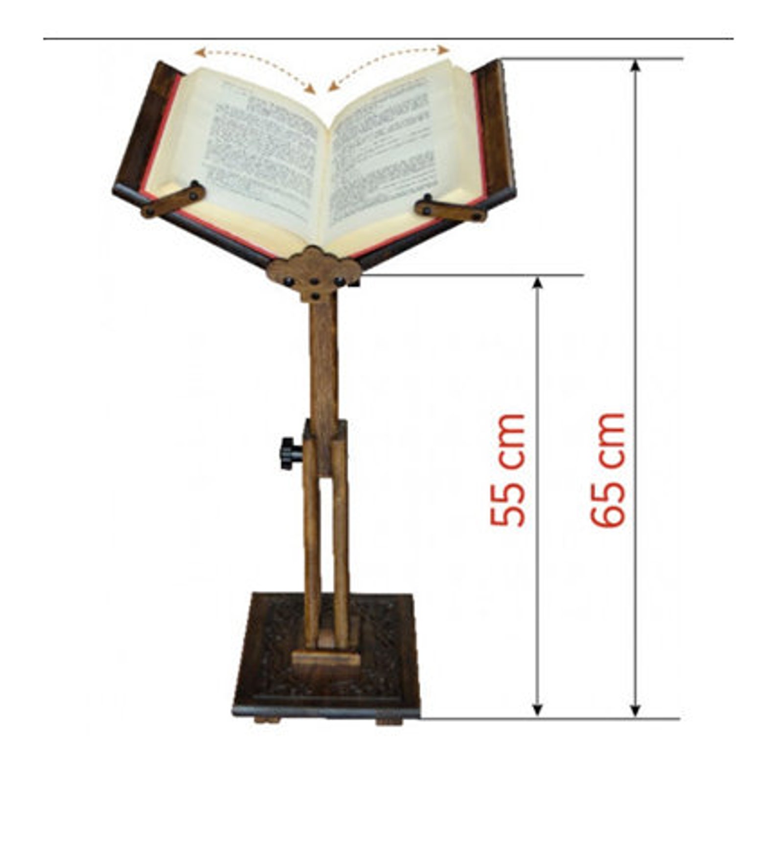 Height Adjustable Wooden Mini Portable Carved Desk, Reading Stand ...