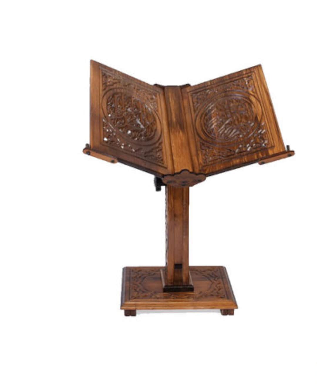 Height Adjustable Wooden Mini Portable Carved Desk, Reading Stand ...