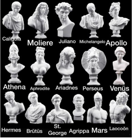 Greek and Roman Mythology Statues Bust Sculpture Decorative - Etsy