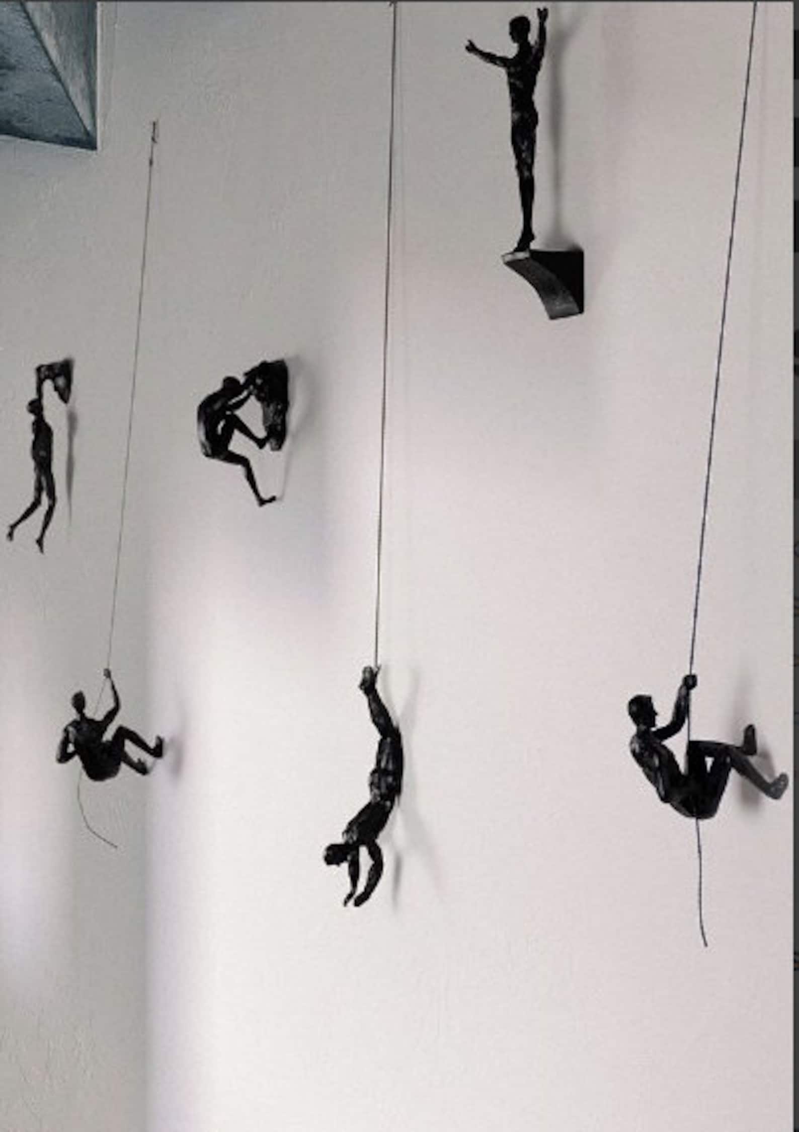 Set of 7 Climbing Man Wall Sculpture Climbing Adventurer - Etsy