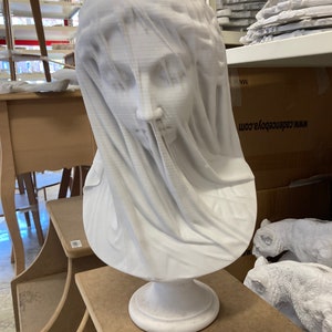 Virgin Mary, Virgin Mary Statue, Veiled Lady Bust, Veiled Bride, Large ...