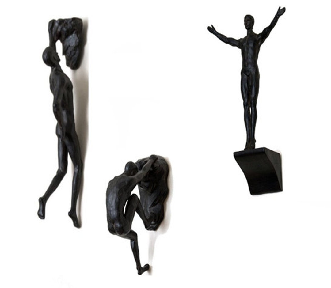 Climbing Man , Climber Statue, Rock Climber, Wall Climber, Wall Decor ...