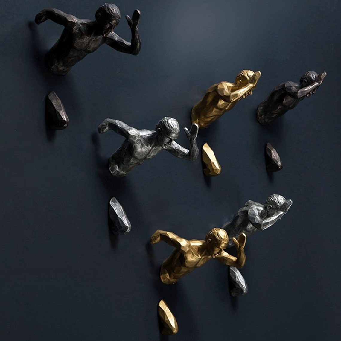 Running Man Wall Statue, Man Getting Out of Wall Statue, Tmanan Man ...