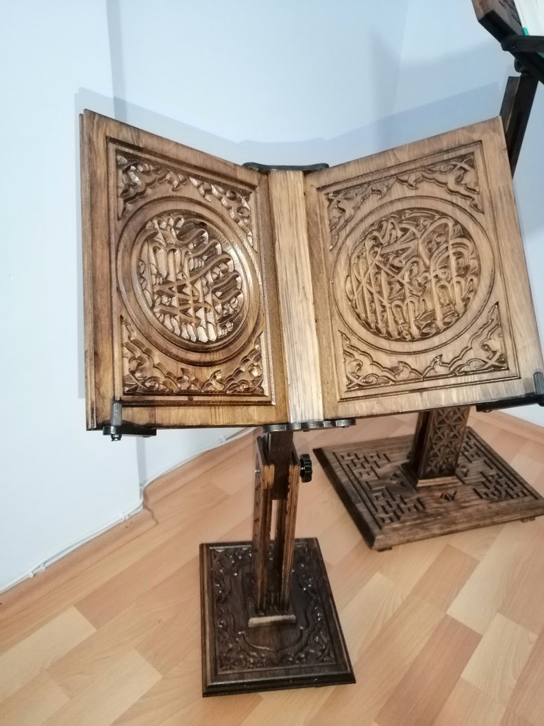 Height Adjustable Calligraphy Carved Wooden Rahle Calligraphy - Etsy