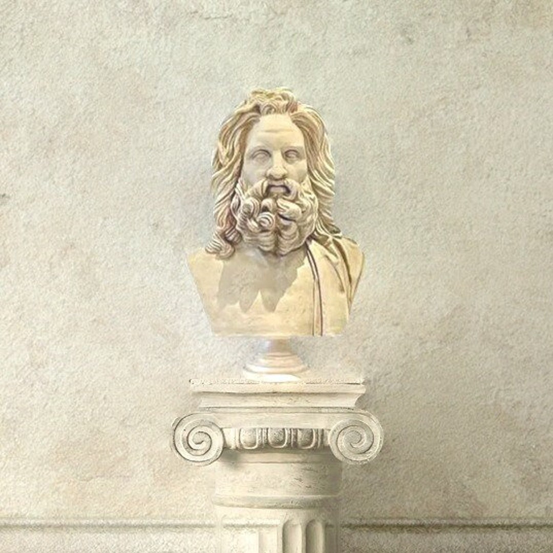 Zeus Statue, Zeus Bust Statue, Greek Statue, Zeus God Statue, King of ...