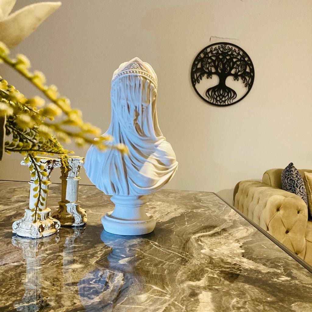 Virgin Mary Virgin Mary Statue Veiled Lady Bust Veiled - Etsy