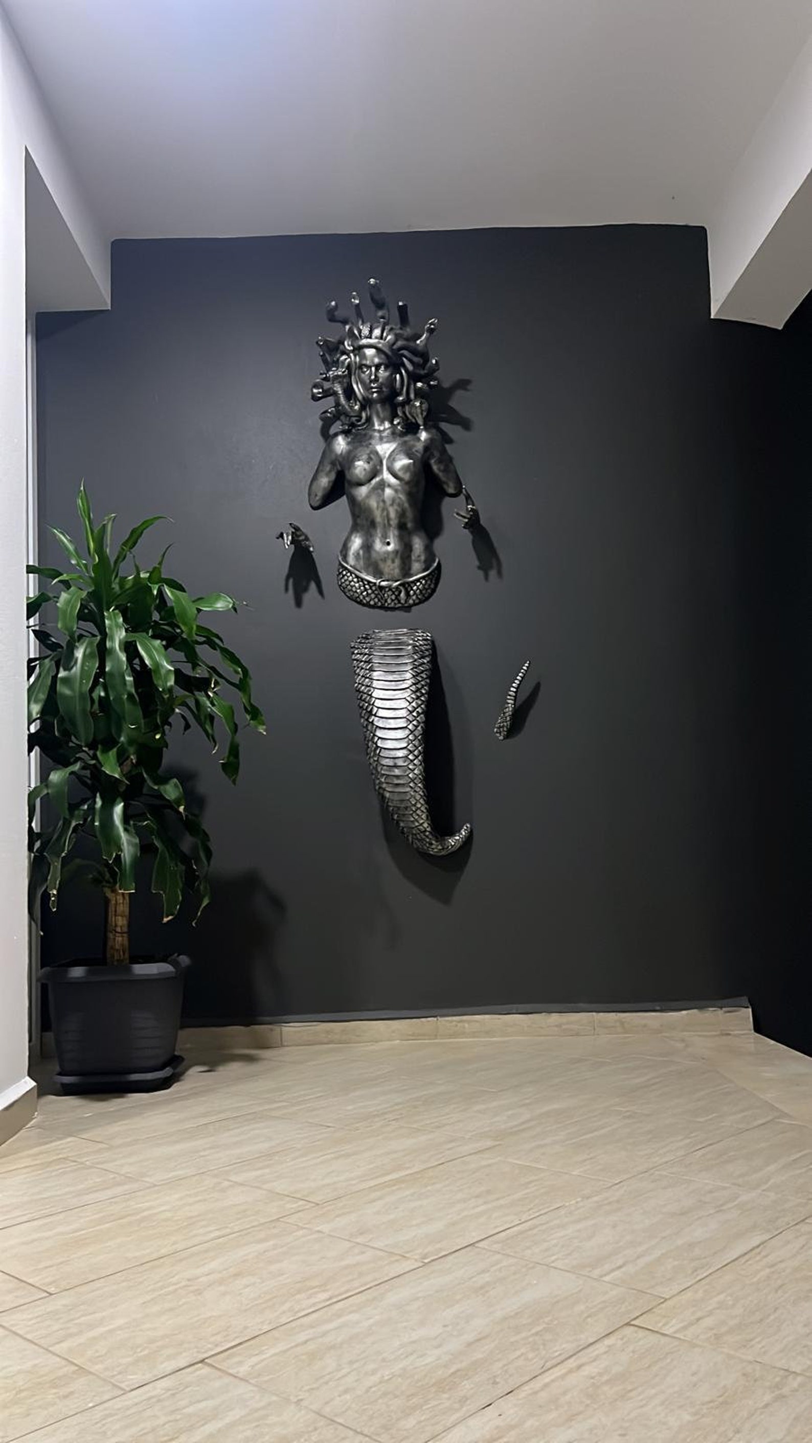 Large Medusa Wall Statue, Greek God Medusa, Medusa Decor, Medusa Statue ...