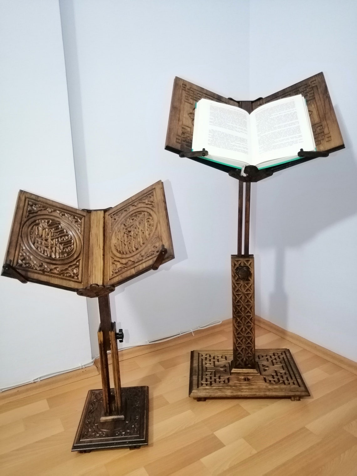 Height Adjustable Calligraphy Carved Wooden Rahle Calligraphy - Etsy