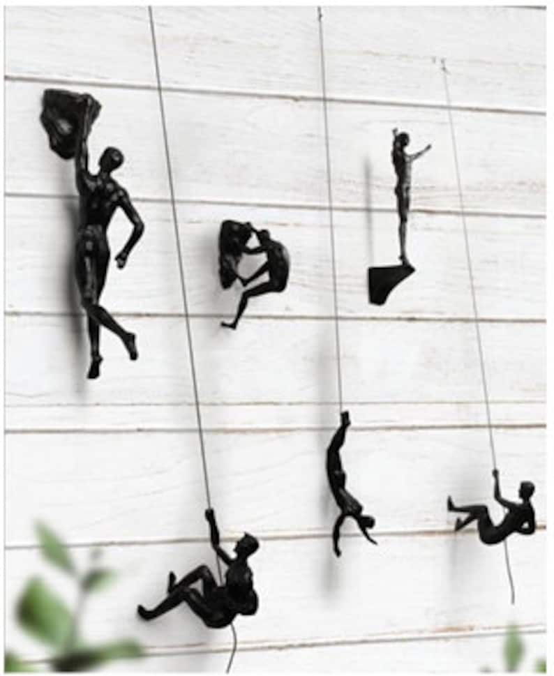 Wall Sculpture, Climbing Adventurer, Wall Decor, Wall Hanging, Wall ...