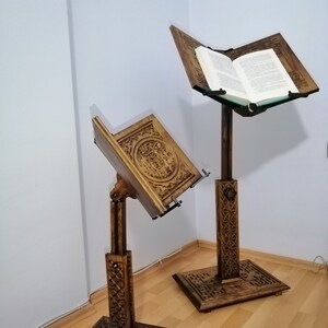 Height Adjustable Wooden Mini Portable Carved Desk, Reading Stand ...