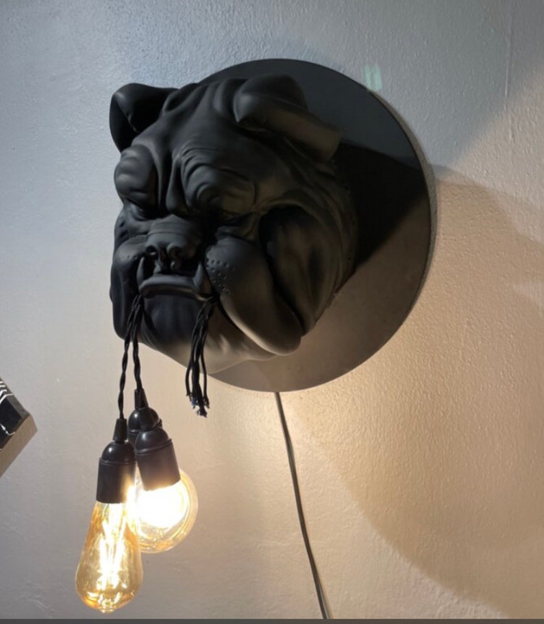 Dog Sculpture on the Wall Dog Figure Lighting Wall - Etsy