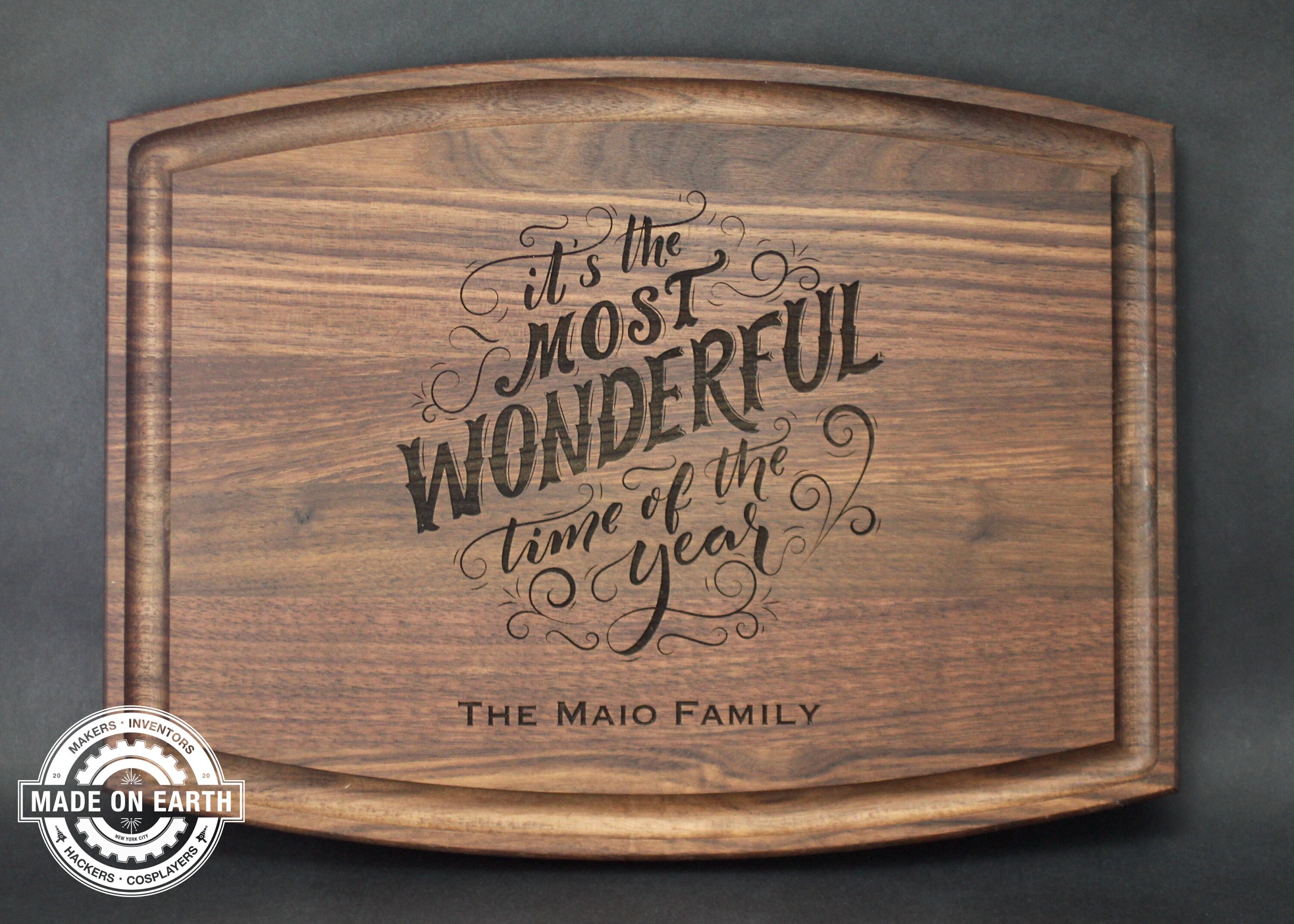 Most Wonderful Time Cutting Board, Holiday Cutting Board, Family Gift ...