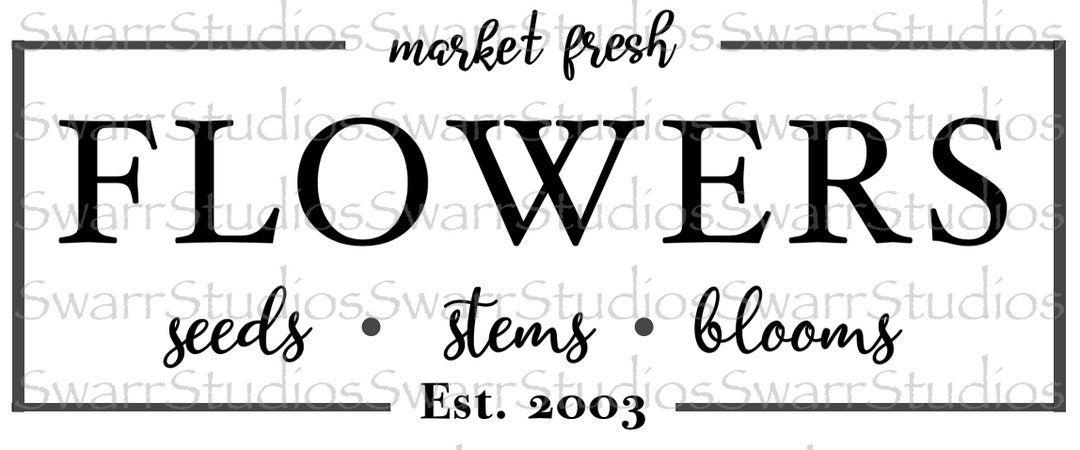 Fresh Flowers SVG Wood Sign Spring Sign for Cricut - Etsy
