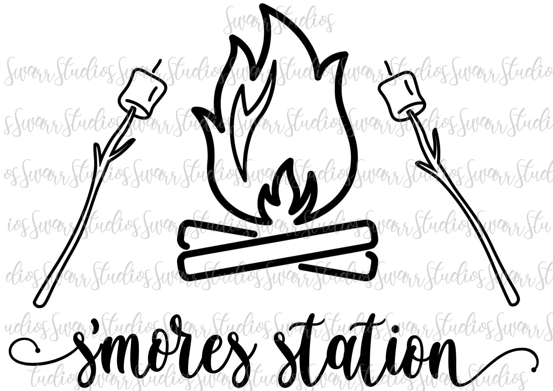 S'mores Station SVG for Cricut for Dollar Tree Utensil Holders Smores ...