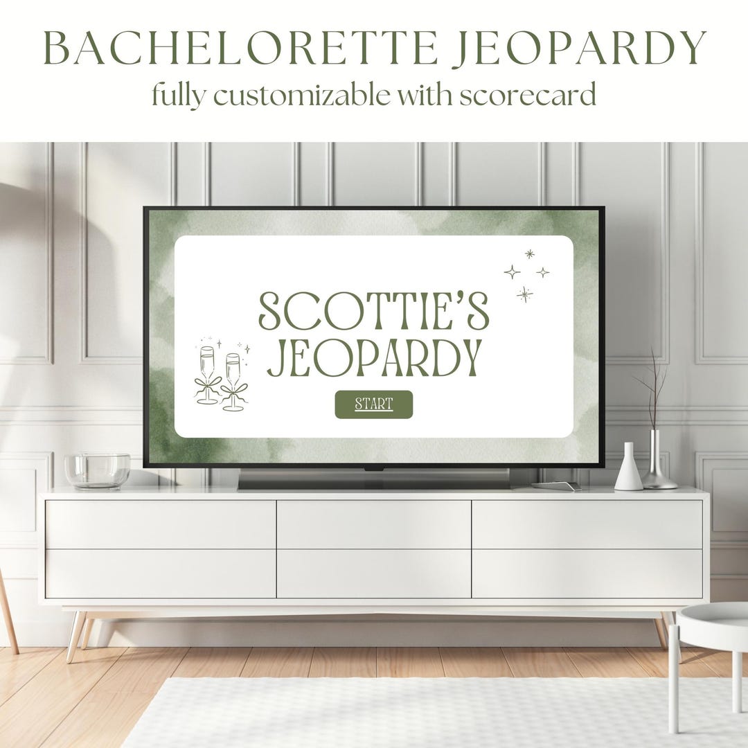 Bachelorette Jeopardy Game: Editable Bridal Party Powerpoint Canva ...