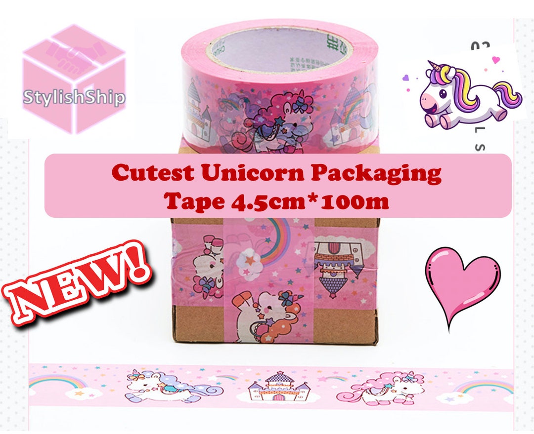 100 Metres Unicorn Packaging Tape Shipping Tape Sticky Roll Dog Print ...