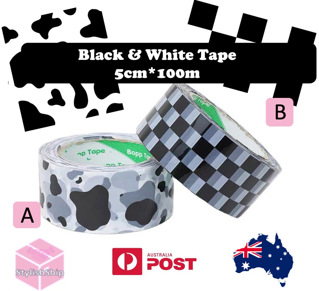 100 Metres Cow Print/ Chess Board Print Packaging Tape Shipping Tape ...