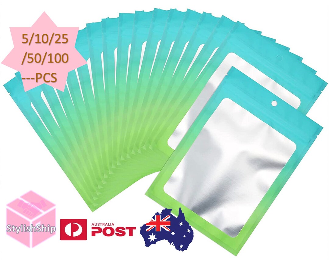 Blue-green Gradient Matte Ziplock Pouch Mailing Packaging Bag ...