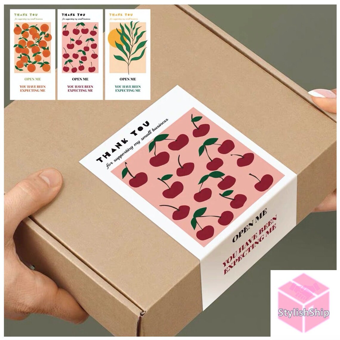 50pcs Wrap Labels Stickers Packaging Box Label Gift Sealing Stickers ...