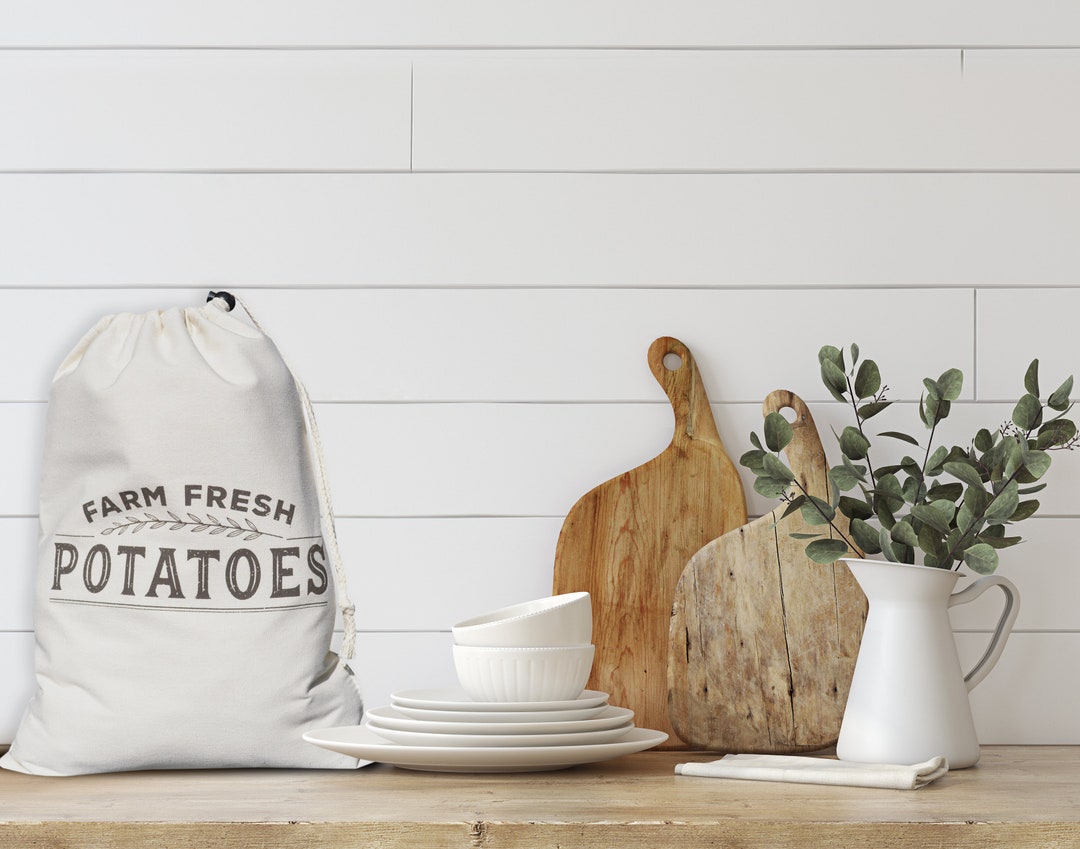 Farmhouse Potato Storage Bag 16 X 12 - Etsy