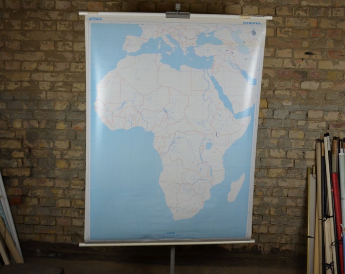 Pull Down Wall Map - Africa - Etsy Canada