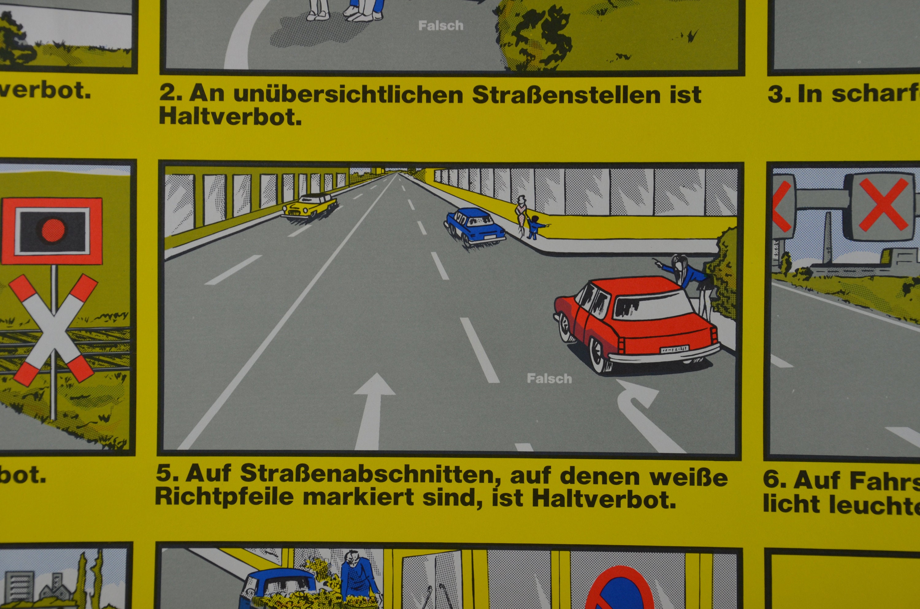 Original Vintage German School Poster: Driving Parking Traffic - Etsy
