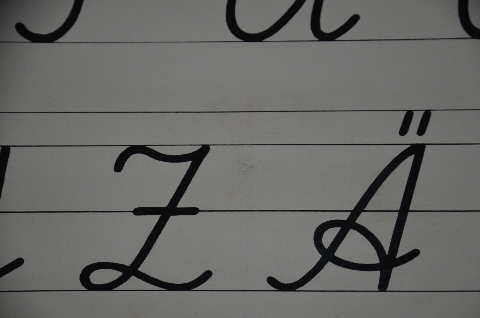 Uppercase Cursive Alphabet: Original Vintage 1970s Small School Wall ...