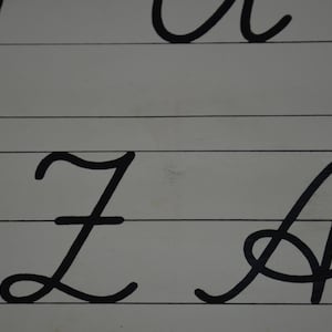 Uppercase Cursive Alphabet: Original Vintage 1970s Small School Wall ...