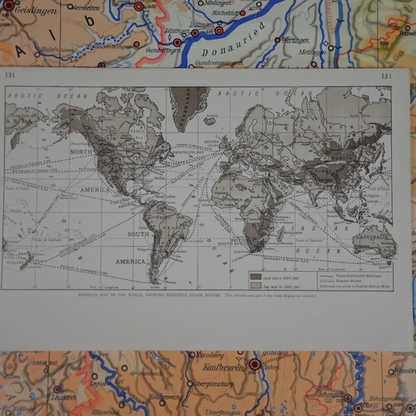 World Map 1920s - Etsy