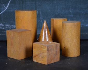 Exceptional Set of 17 Antique Geometry Classroom Models, Metal ...
