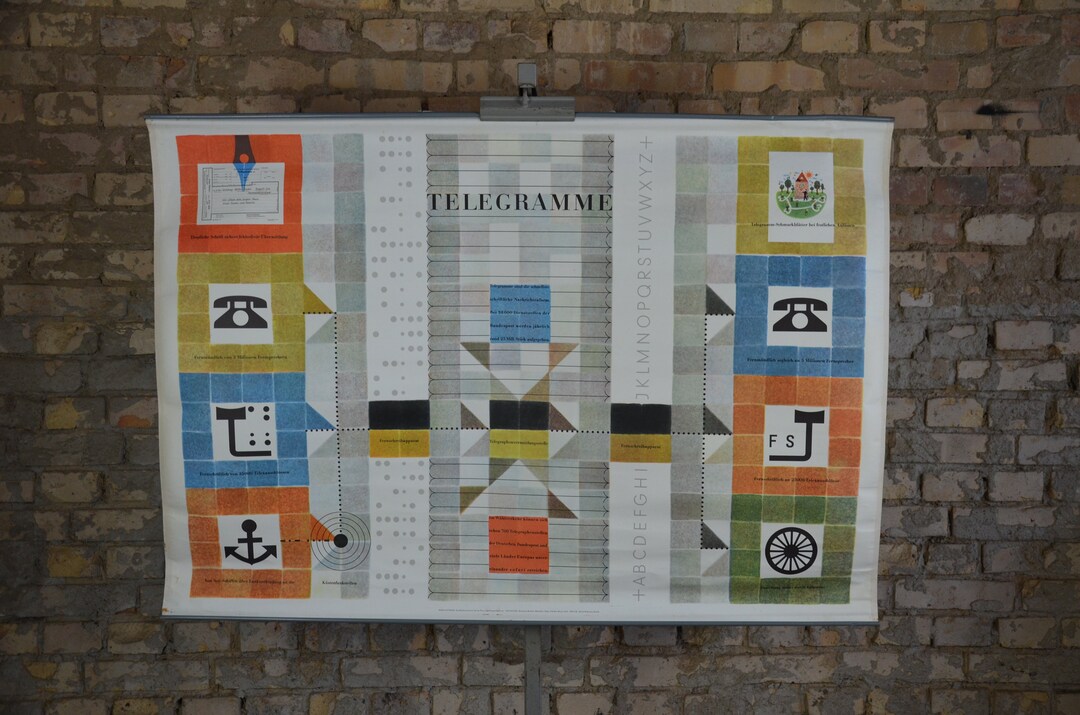 How Does a Telegram Work Original Vintage 1950s German Educational ...